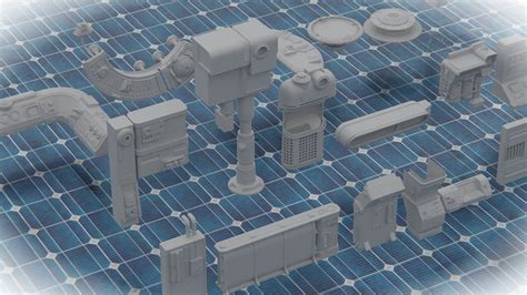 3d Scifi Various Kitbash Model Turbosquid 2137290