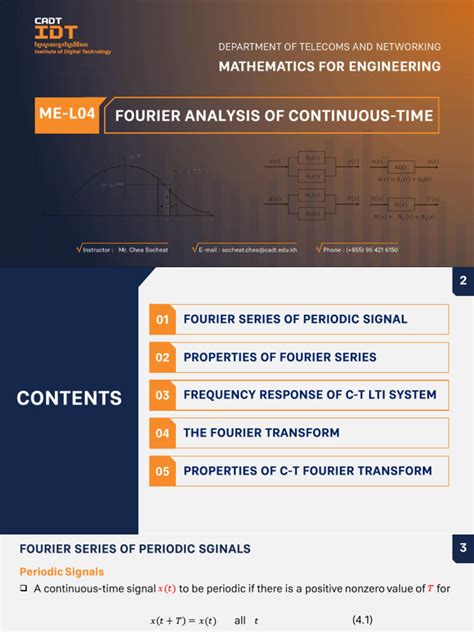 me l04 fourier analysis of continuous time signals and systems pdf