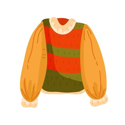 Premium Vector Warm Sweater In Cartoon Style Vector Isolated