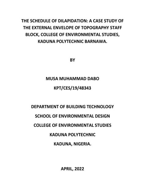 Dilapidation Final Pdf Lease