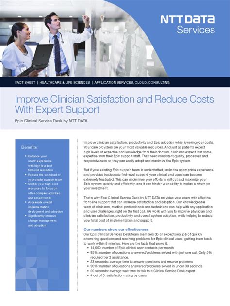 Hcls Epic Improve Clinician Satisfaction And Reduce Costs Fact Sheet