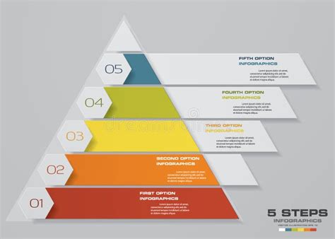 5 Steps Pyramid With Free Space For Text On Each Level Stock Vector Illustration Of Button