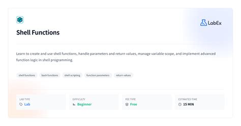 shell scripting mastering functions and subroutines labex
