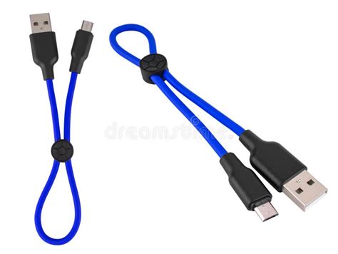 Cable With Usb Connector Micro Usb On A White Background Stock Image Image Of Universal