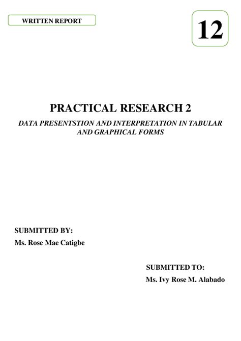 Pdf Practical Research Report