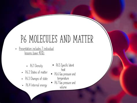 P Molecules And Matter Teaching Resources