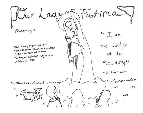 Lady Of Fatima Coloring