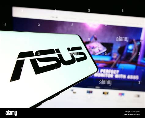 Smartphone With Logo Of Taiwanese Company Asustek Computer Inc Asus In Front Of Business