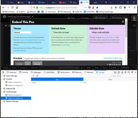 Client Side Storage — Vuejs