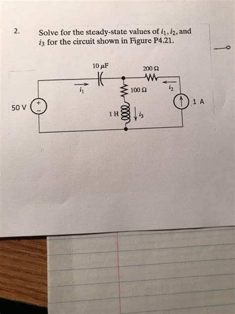 Solved Solve For The Steady State Values Of I I And Chegg