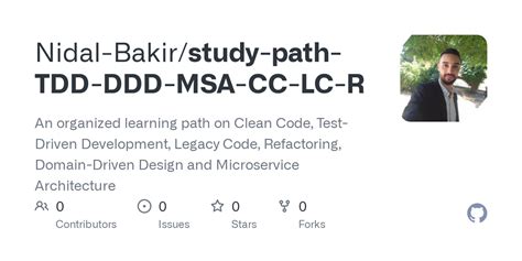 GitHub Nidal Bakir Study Path TDD DDD MSA CC LC R An Organized Learning Path On Clean Code