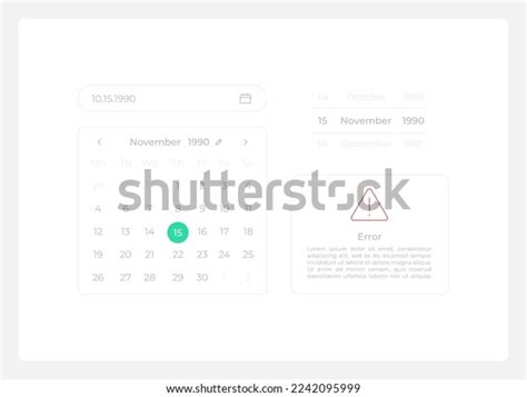 Choosing Calendar Date Ui Elements Kit Stock Vector Royalty Free 2242095999 Shutterstock