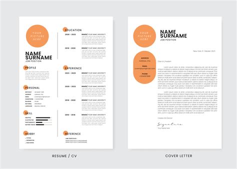 Minimalist Cv Resume And Cover Letter Design Template Super Clean And