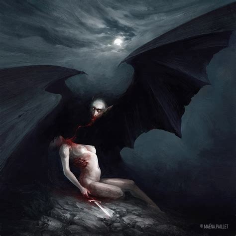 Female Vampire Bite Art