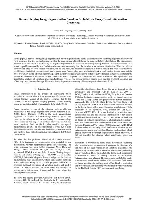 (PDF) Remote Sensing Image Segmentation Based on Probabilistic Fuzzy Local Information Clustering