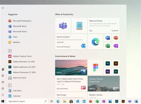 Here S The New Windows Start Menu That Microsoft Is Exploring Clip