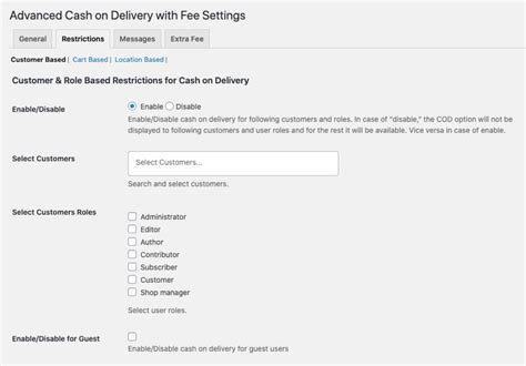 Advanced Cash On Delivery With Fee Woocommerce Marketplace