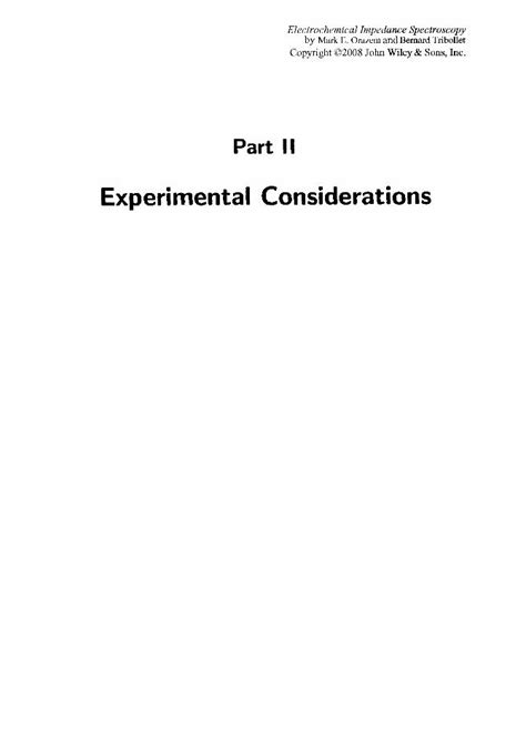 Pdf Electrochemical Impedance Spectroscopy Orazem Electrochemical Experimental Methods