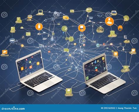 A Digital World With Data Privacy Concerns Stock Illustration