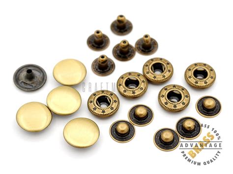 Solid Brass Snap Buttons S Spring Socket Popper Fasteners For Bags