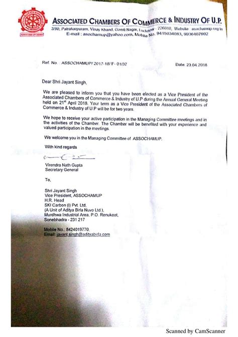 Jayant Singh On Linkedin Elected As Vice President Assocham Up 49 Comments