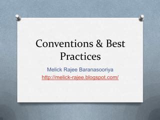 Conventions Best Practices PPTX