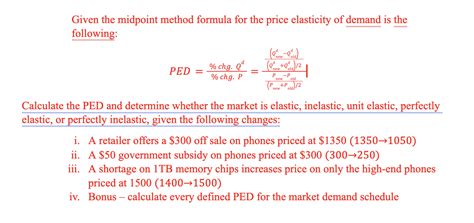 Given The Midpoint Method Formula For The Price Chegg