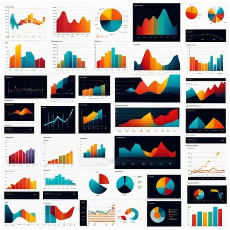 Charts Vector Set White Background Isolated A High Premium Ai Generated Vector