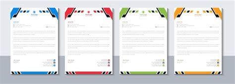 Шаблон дизайна фирменного бланка бизнес бизнеса Премиум вектор