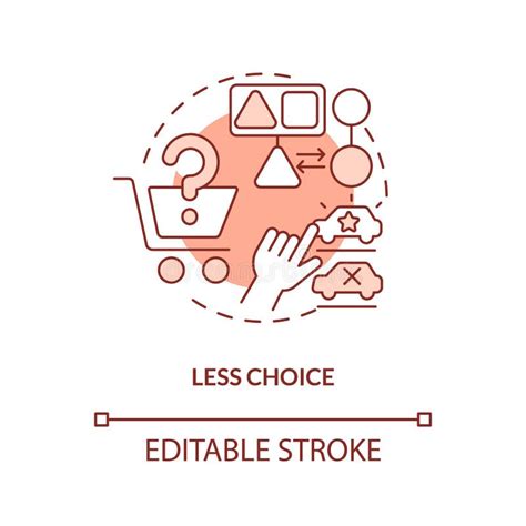 Less Choice Terracotta Concept Icon Stock Vector Illustration Of Business Drawing 264910552