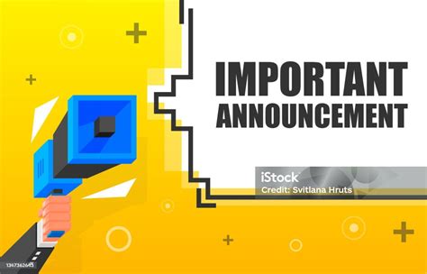 중요 공지 사항 배너 템플릿입니다 메가폰을 사용한 마케팅 전단지 등분 및 픽셀 스타일 소매 프로모션 및 공지를 위한 템플릿입니다