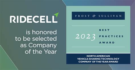 ridecell named frost and sullivan company of the year ridecell
