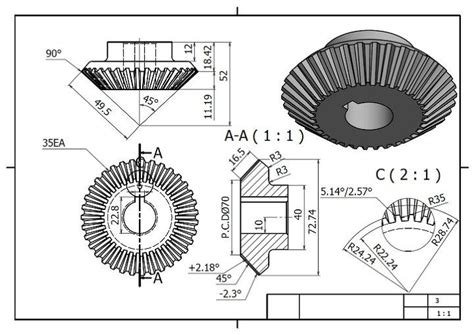 Bevel Gear Drawing With Dimensions At Sandra Wells Blog