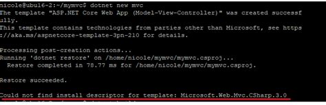 Dotnet New A Project Returns Some Errors With Net Core Preview Issue Dotnet