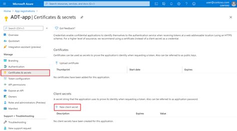creación de un registro de aplicaciones con acceso a azure digital
