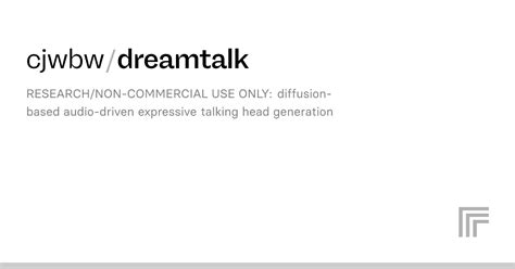 cjwbw dreamtalk run with an api on replicate