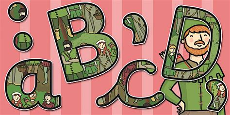 Cursive Robin Hood Themed Display Lettering Teacher Made