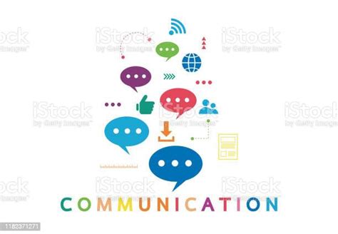 Ilustración De Ilustración Vectorial De Un Concepto De Comunicación La