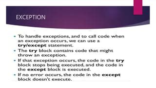 EXCEPTION HANDLING IN PYTHON For Babes Py Pptx Programming Languages Computing