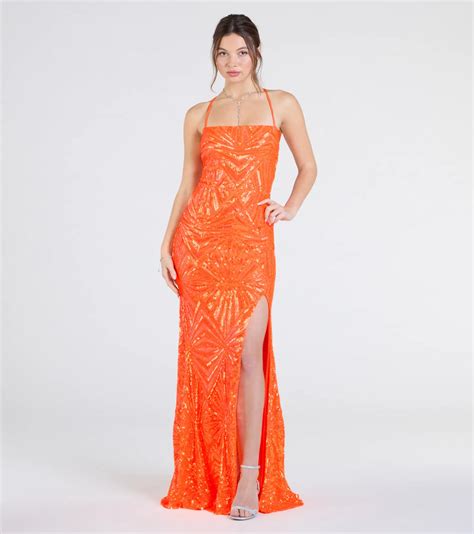 Formal Orange Dresses And Windsor