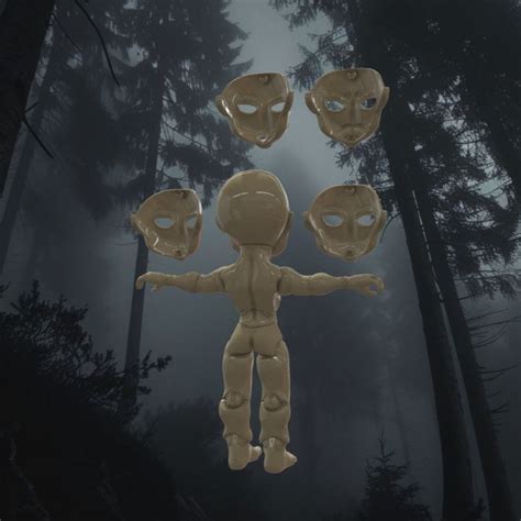 3d Printable 33cm Male Chibi Bjd Doll Magnetic 5 Faces Hands By David