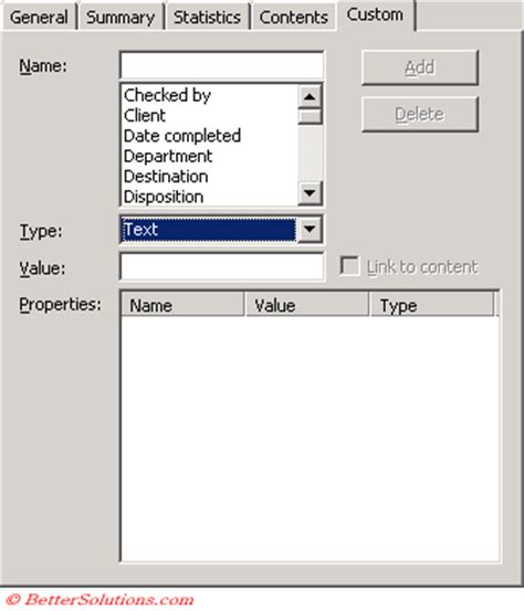 Properties Window In Excel Worksheets Library