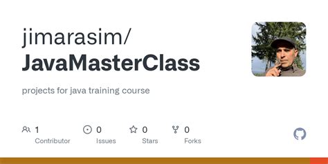 github jimarasim javamasterclass projects for java training course