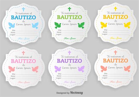 Baptism Blank Bautizo Invitaciones Templates