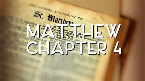 Matthew Chapter 4 Bible Kjv 21 Youtube