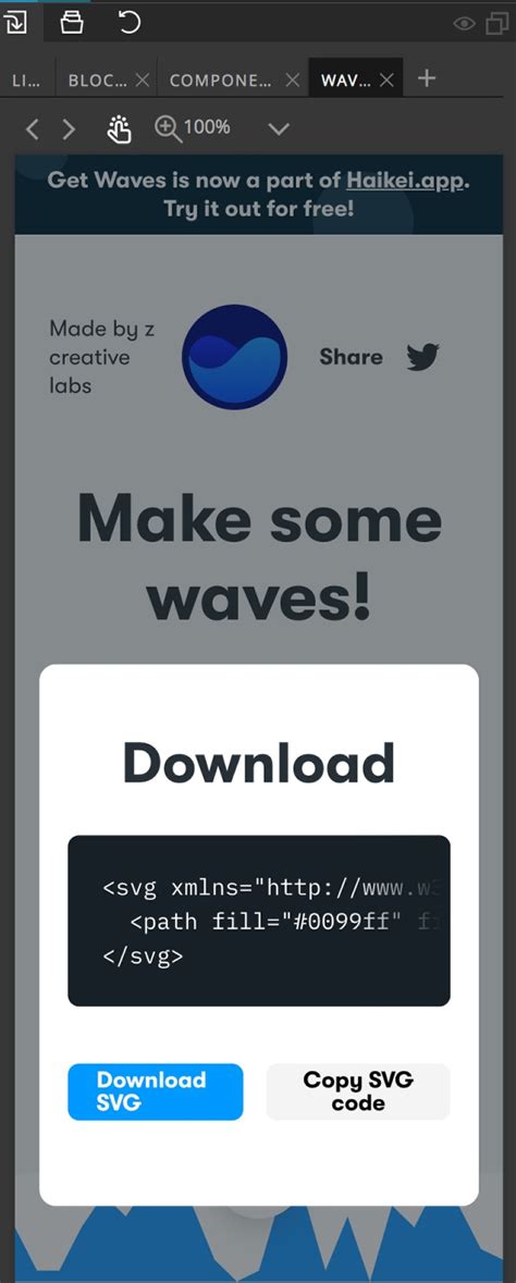 creating custom page dividers in pinegrow pinegrow web editor