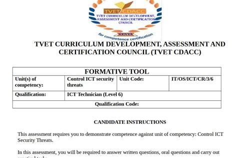 control ict security threats questions and answers tvet cdacc pdf notes