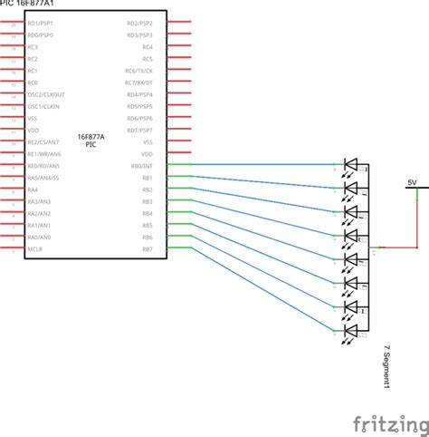 Pic16f877 And A 7 Segment Display Pic Learning