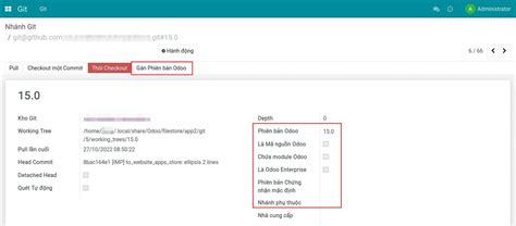 phiên bản odoo git branch odoo 17 0