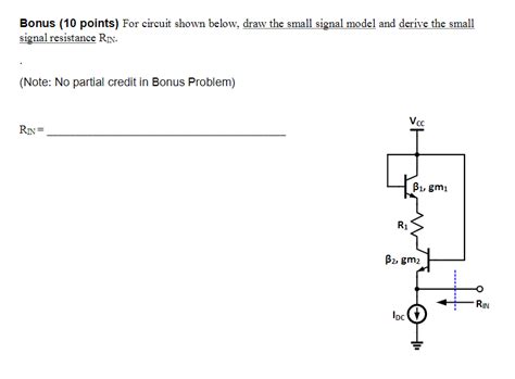 Solved Bonus Points For Circuit Shown Below Draw The Chegg